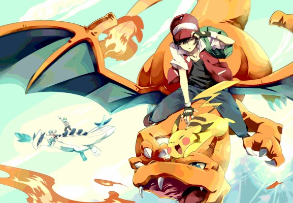 Pokemon Trainer Red Fanart - 1280x887 Wallpaper - teahub.io