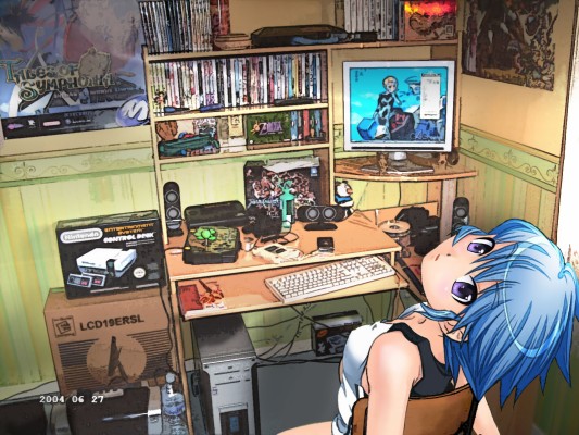 Anime Gamer Girl, Room, Gaming Setup, Headphones - Gamer Girls ...